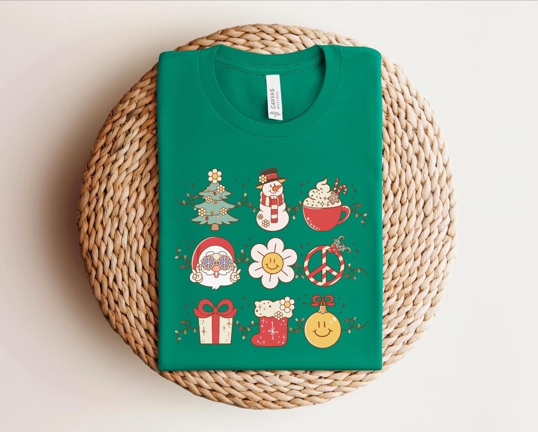 Retro Christmas Collage - Retro Htv - Christmas - Snowman - Tree ...