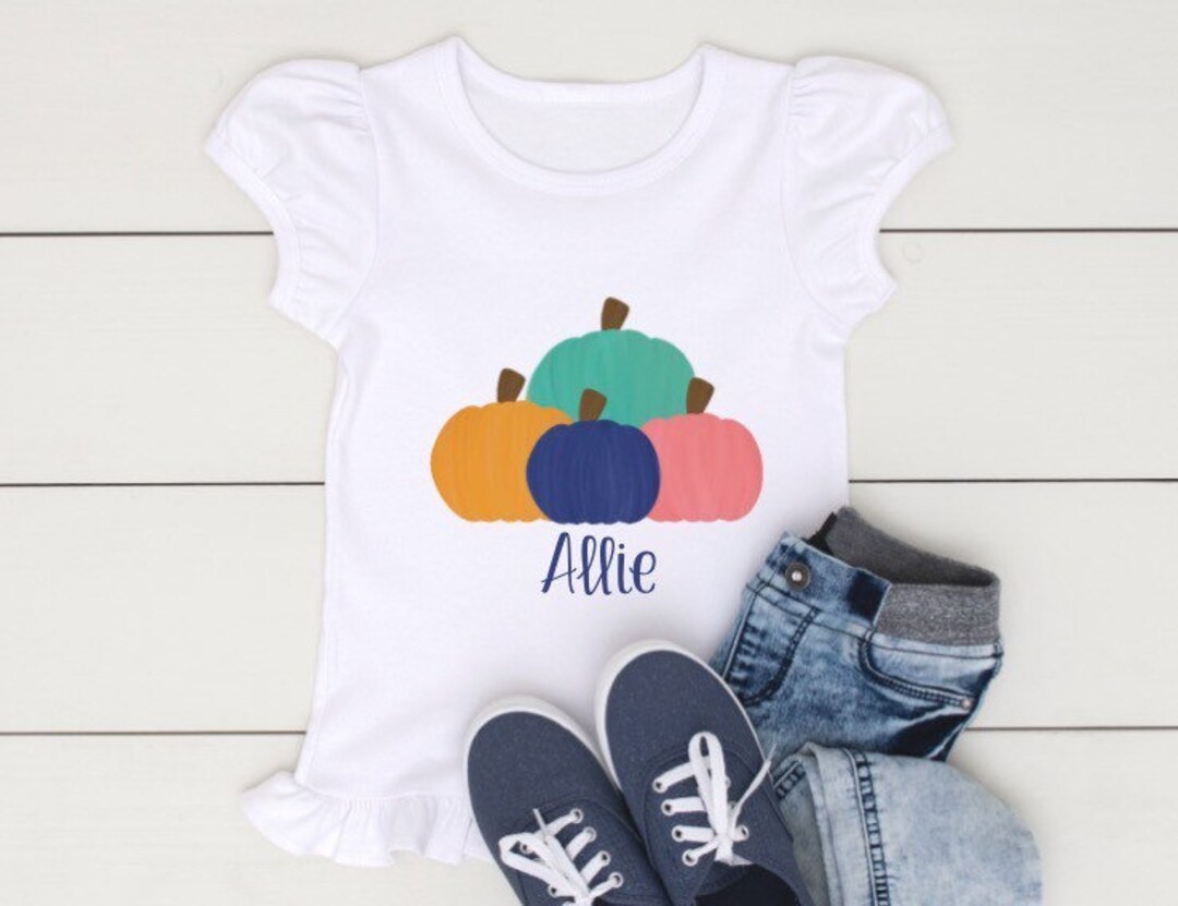 HTV Transfer - DIY Transfer- Kids Colorful Pumpkins- Personalized ...