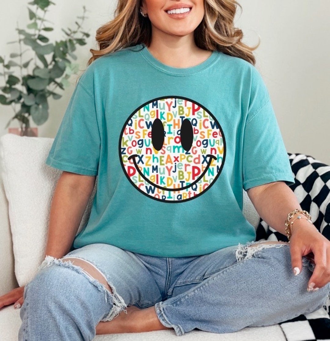 HTV Transfer - DIY Transfer- Alphabet Happy Face- Teacher Htv - School ...