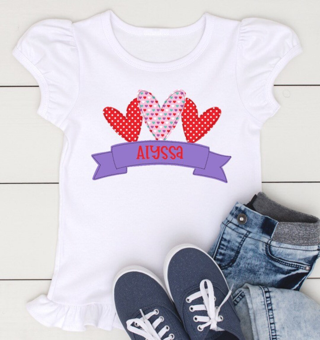 HTV Transfer - DIY Transfer - Heart Trio - Kids - Personalized ...