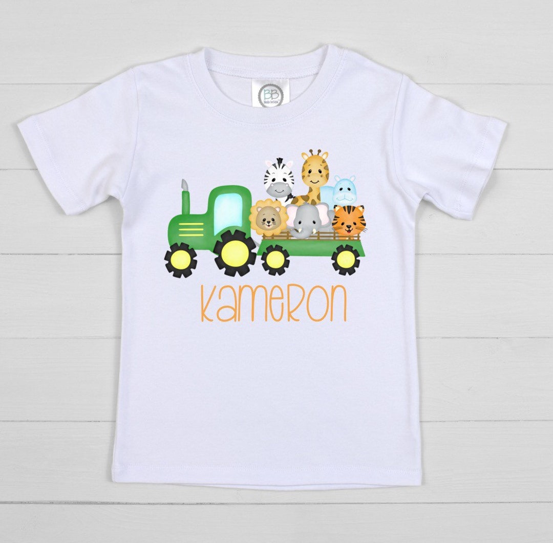HTV Transfer - DIY Transfer - Zoo Animals in Tractor - Zebra - Elephant ...
