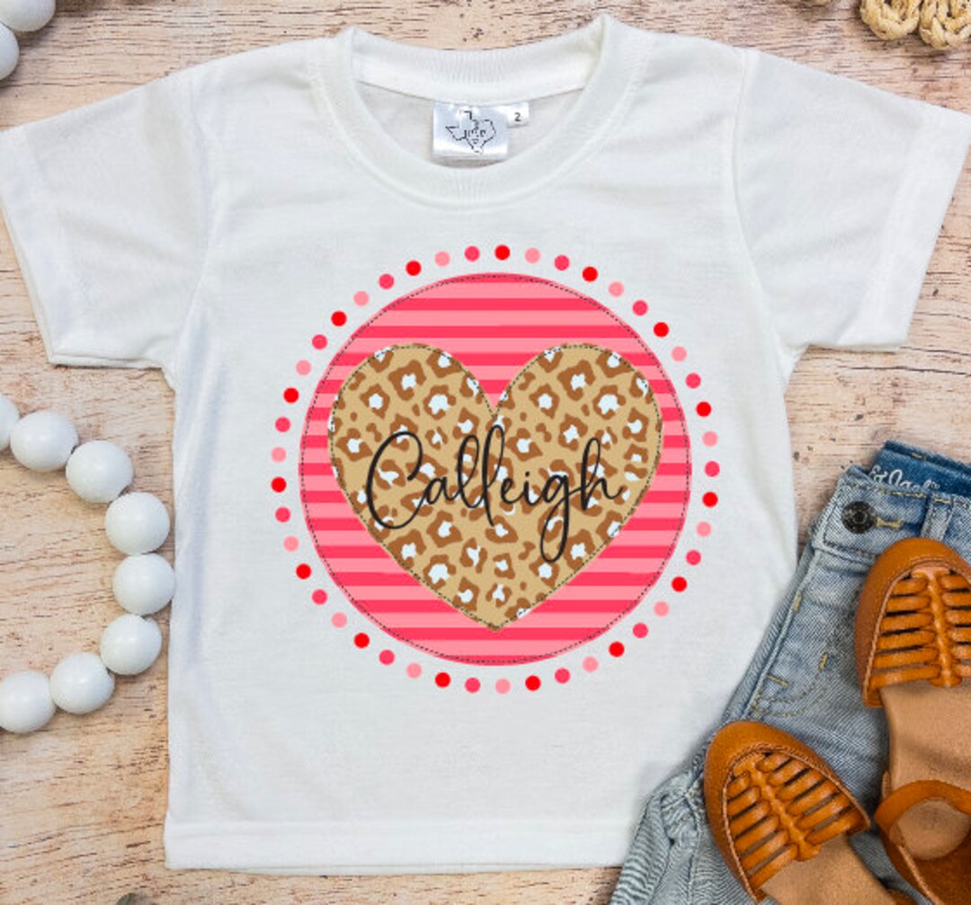 HTV Transfer DIY Transfer Heart Girls Kids Personalized Valentines Day ...