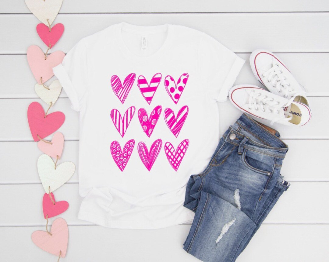 HTV Transfer - DIY Transfer - Heart Collage - Pink - Love - Valentines ...