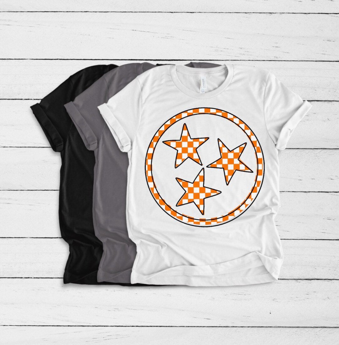 HTV Transfer - DIY Transfer - Orange and White Checkered Tristar ...