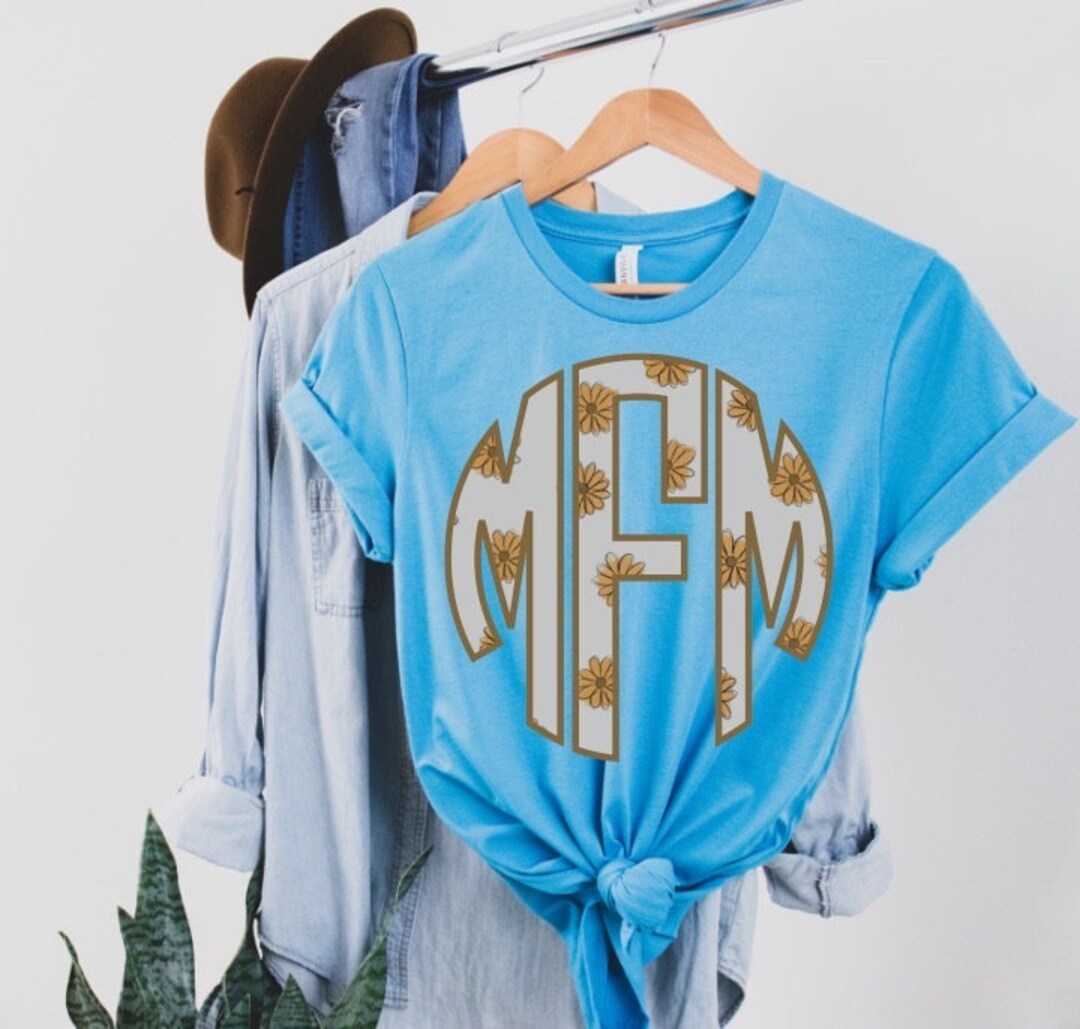 HTV Transfer - DIY Transfer - Daisy Flower Monogram - Flower ...