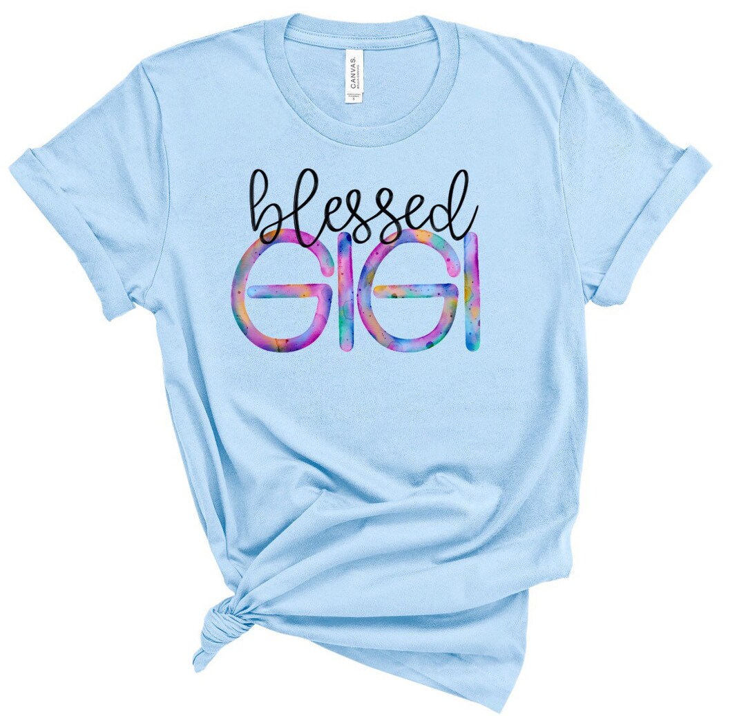 HTV Transfer - DIY Transfer - Blessed Gigi - Watercolor - Grandma ...