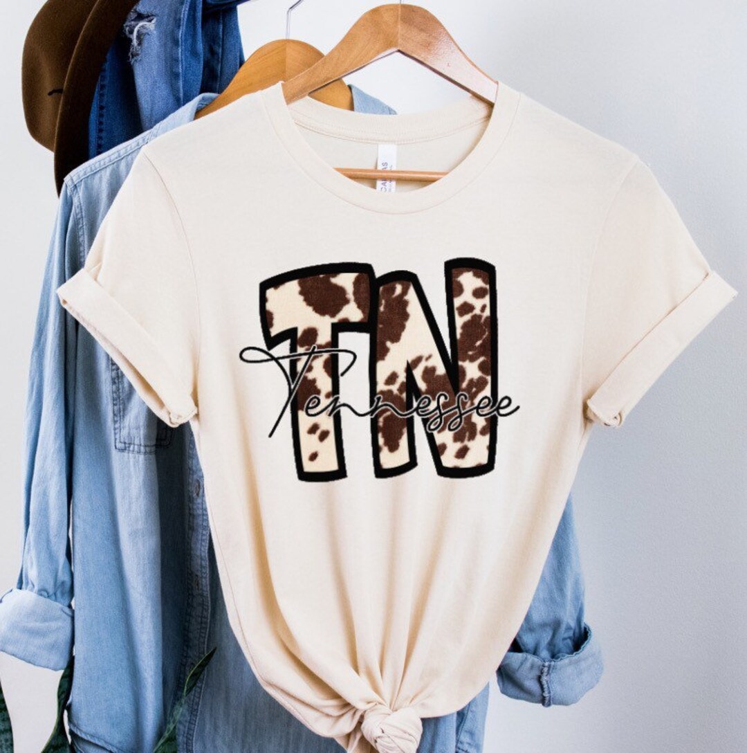 HTV Transfer - DIY Transfer - Cow Print Tennessee Design - Tennessee ...