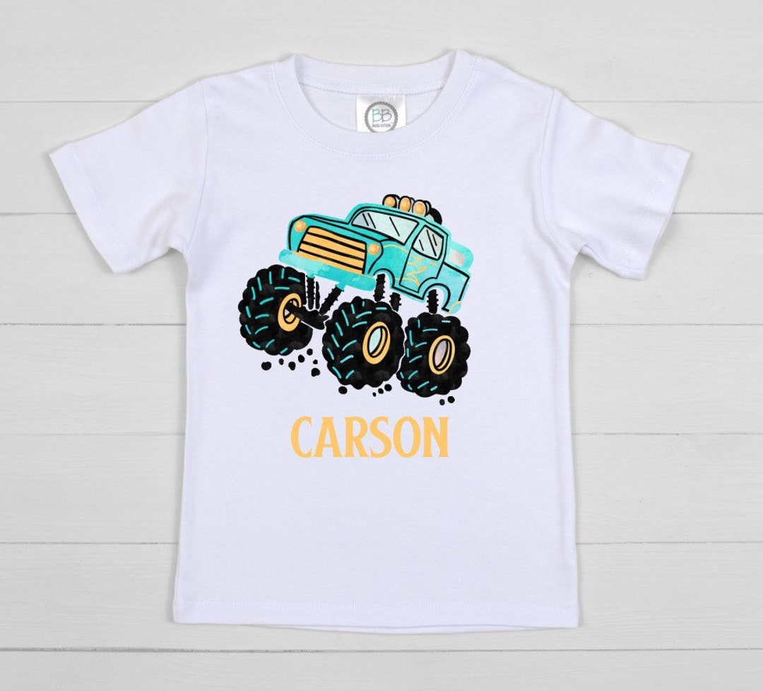 HTV Transfer - DIY Transfer - Blue Monster Truck - Kids - Personalized ...