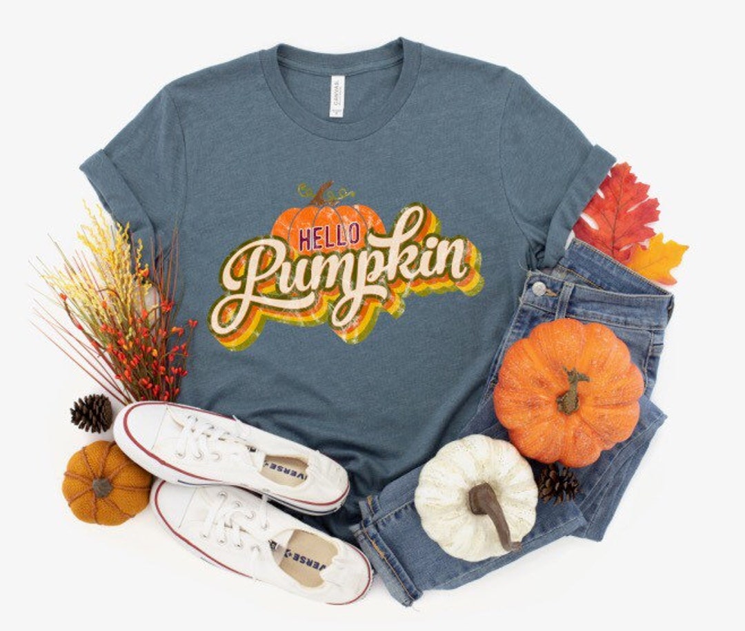 HTV transfer DIY Transfer hello pumpkin fall retro - Etsy.de