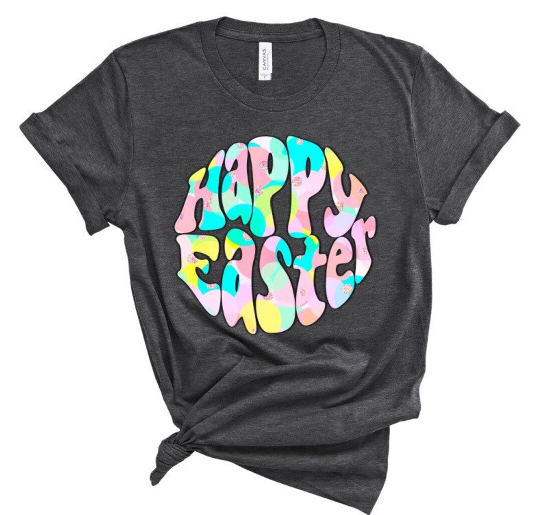 HTV Transfer - DIY Transfer - Happy Easter - Circle - Tie Dye ...