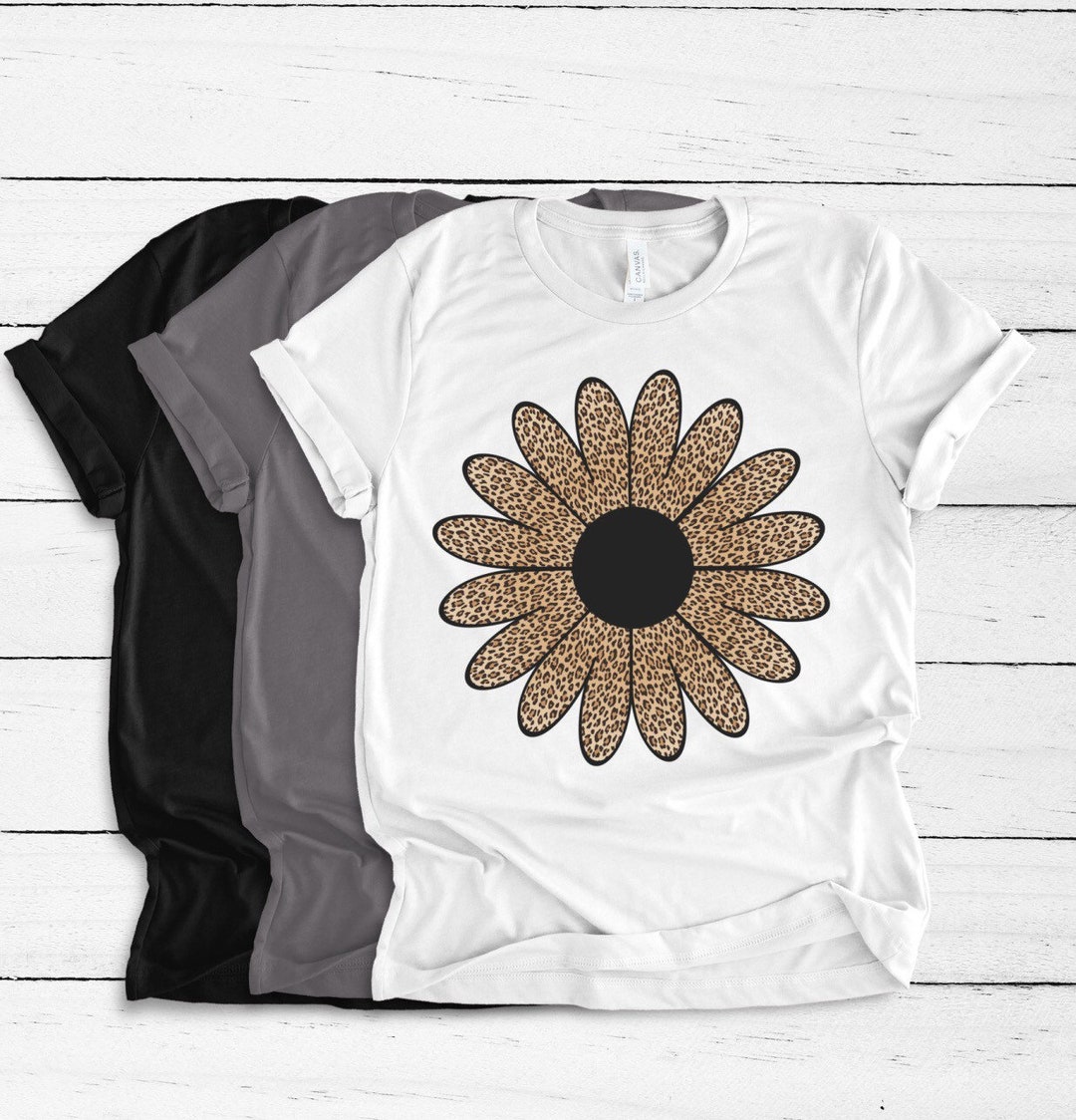 HTV Transfer - DIY Transfer- Flower Transfer- Cheetah Flower Print ...