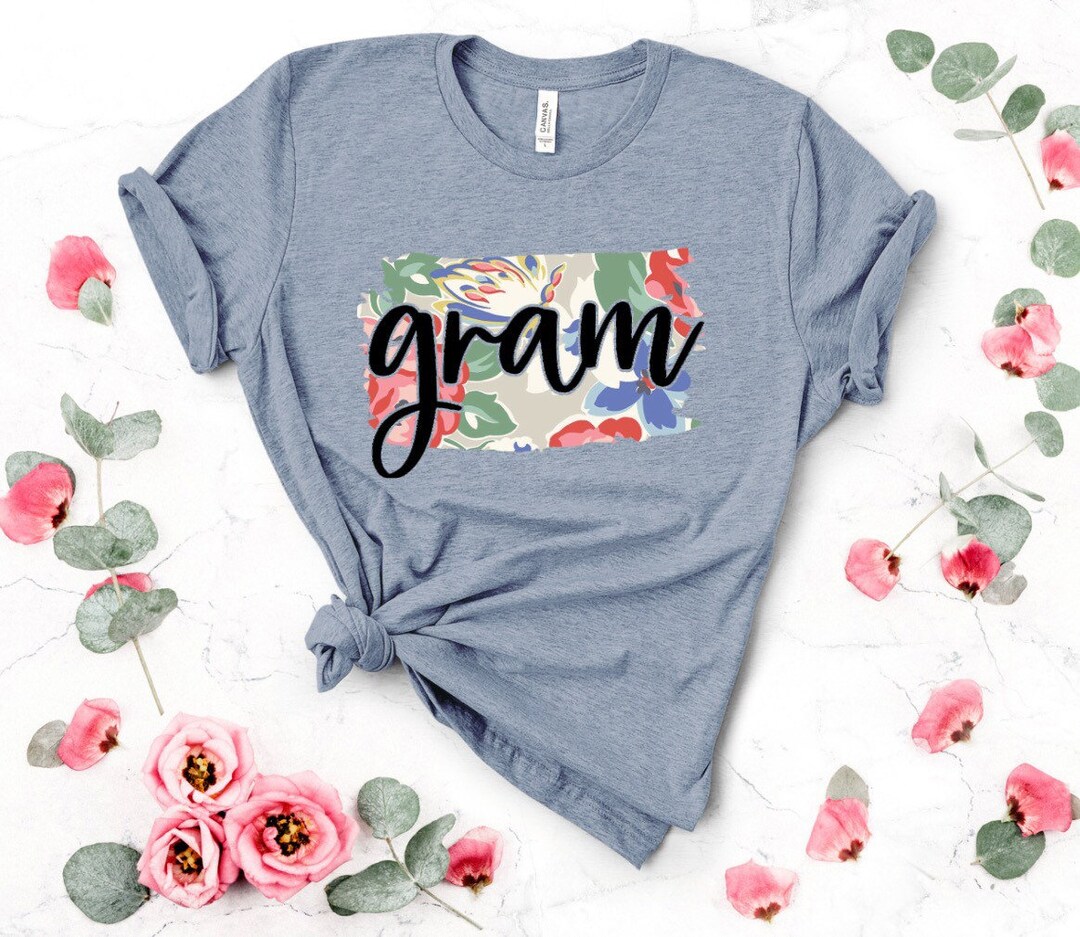HTV Transfer - DIY Transfer - Gram - Grandma - Granny - Nana - Floral ...