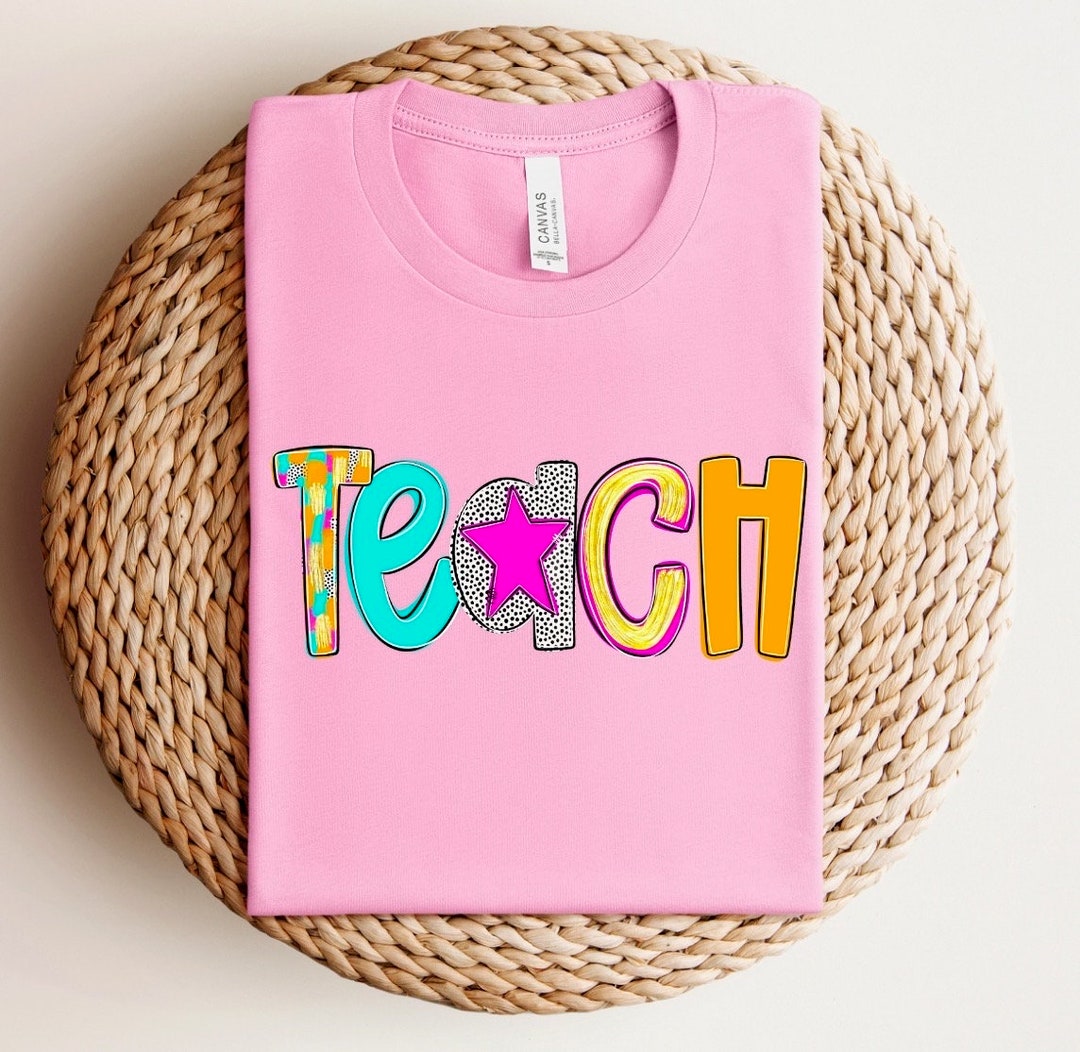 Teach Htv - Back to School - Star - Teach - School - Heat Transfer ...