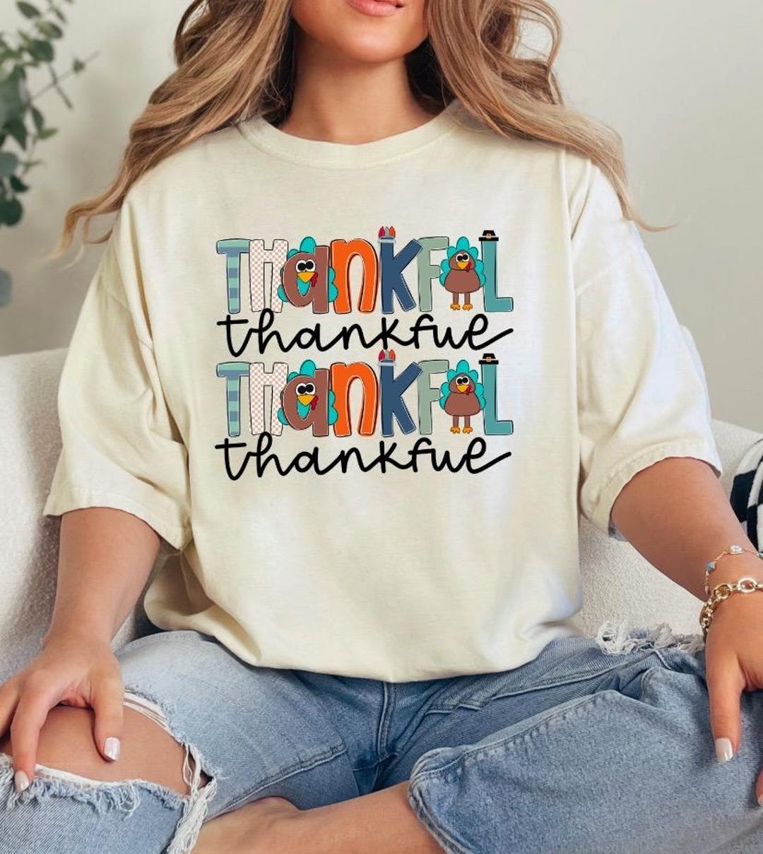 Thankful Alpha - Turkey - Thankful - Stacked Thankful - Thanksgiving ...