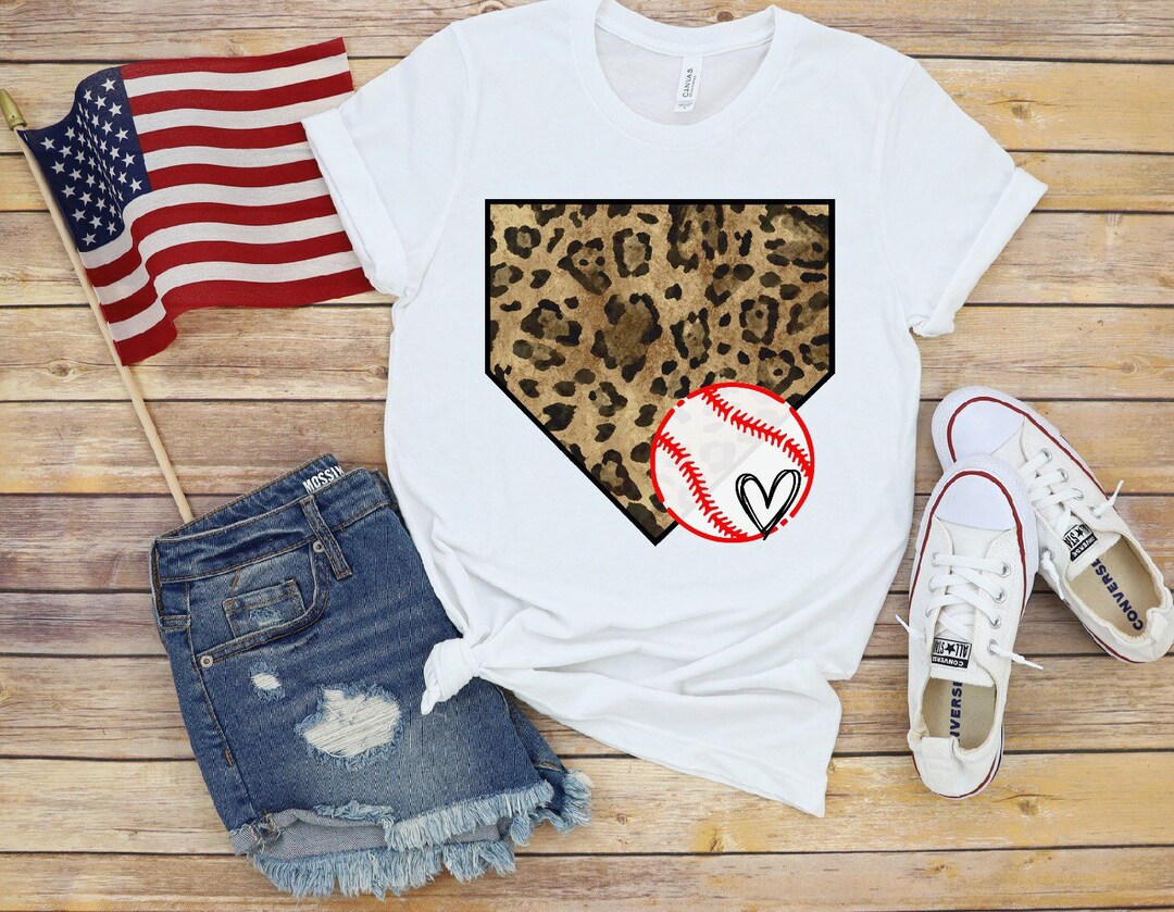 HTV Transfer - DIY Transfer - Cheetah Print Baseball Home Plate - Etsy