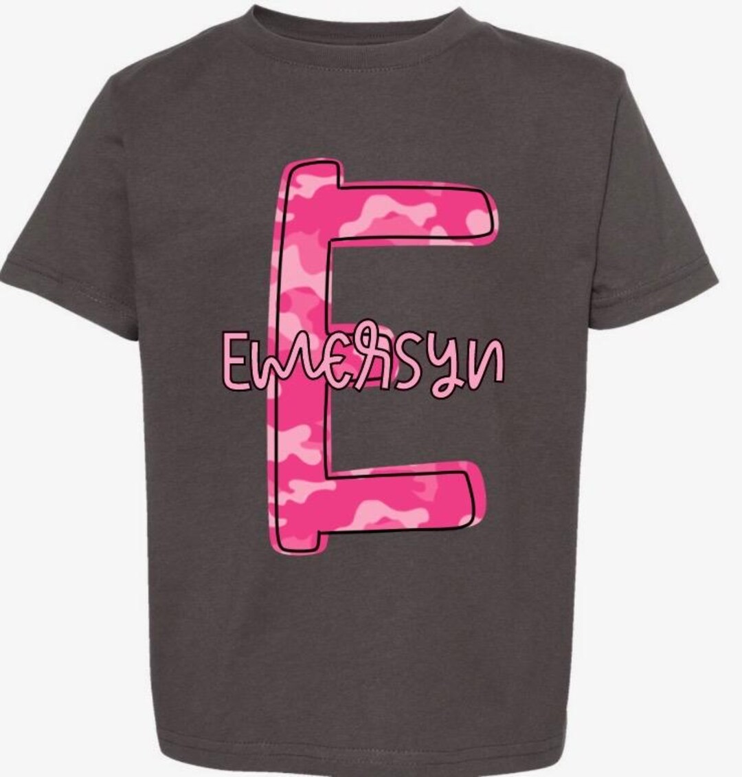 Pink Camo Inital and Name Htv - Camo - Camoflauge - Name - Personalized ...