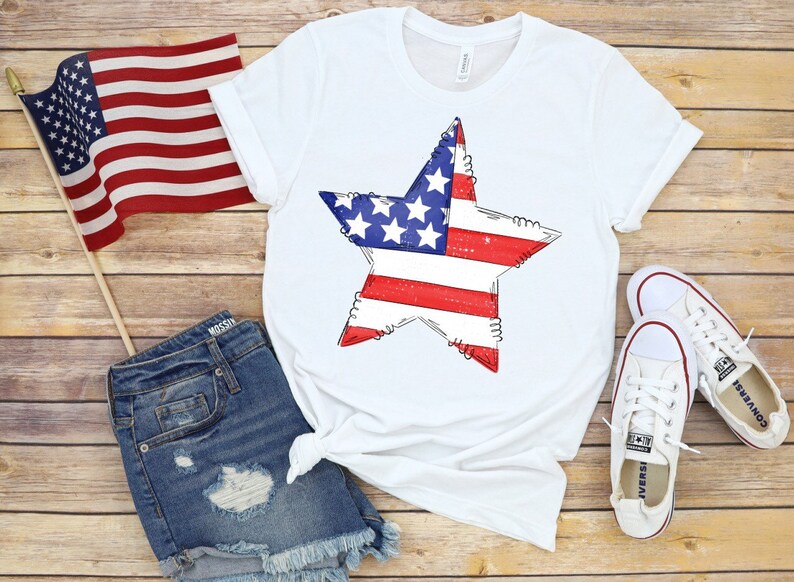 American Flag Star HTV HTV DIY Transfer America Transfer - Etsy