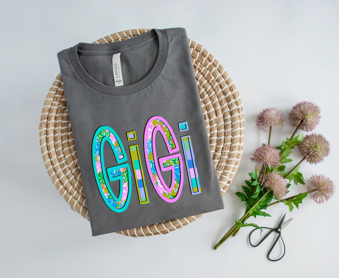 HTV Transfer DIY Transfer Gigi Grandma Pastel Colors Patterned Transfer ...