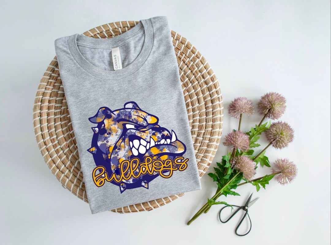 HTV Transfer - DIY Transfer - Navy and Gold Bulldog - Sports - Mascot ...