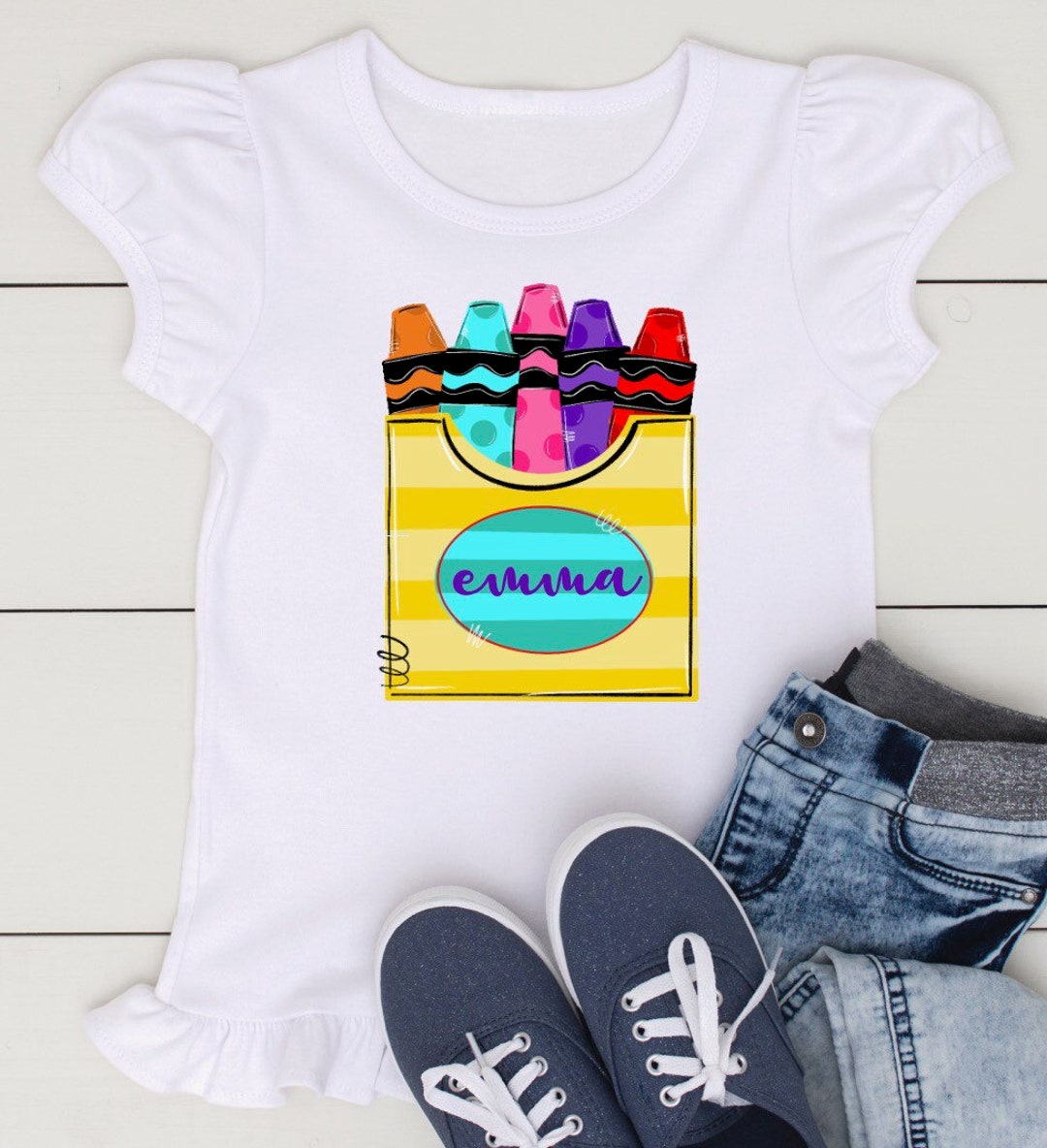 HTV Transfer - DIY Transfer - Crayon Box - Kids - School - Personalized ...