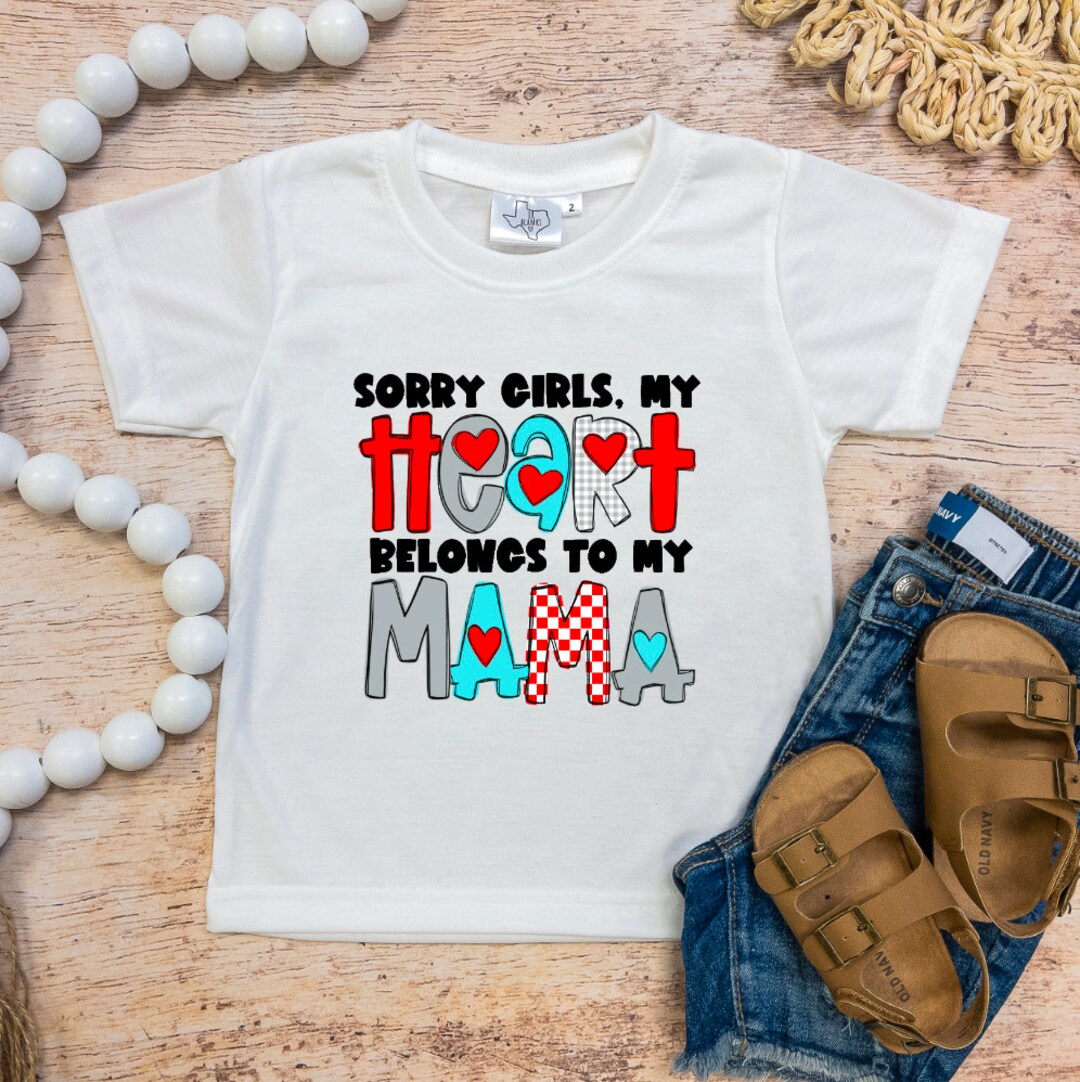 HTV Transfer DIY Transfer Heart Kids Sorry Girls My Heart Belongs to My ...