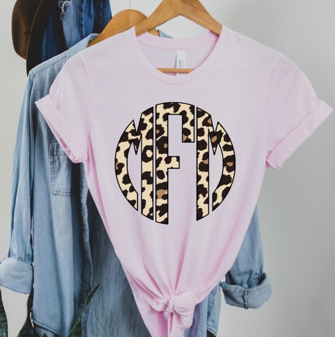 HTV Transfer - DIY Transfer- Cheetah Print- Circle Font- Monogram - Etsy
