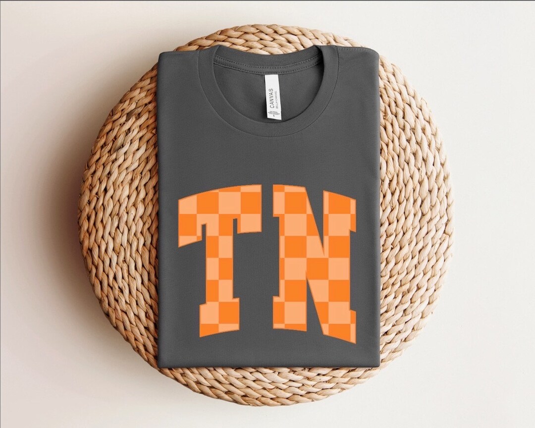 Orange Checkered Tn - Tennessee - Checkered Htv - Tennessee Htv - State ...