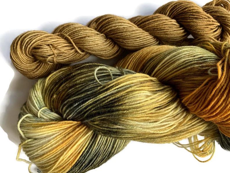 AUTUMN Harvesthand Dyed Sock Set Contrast Mini Skein Included Superwash Merino Recycled Nylon - Etsy
