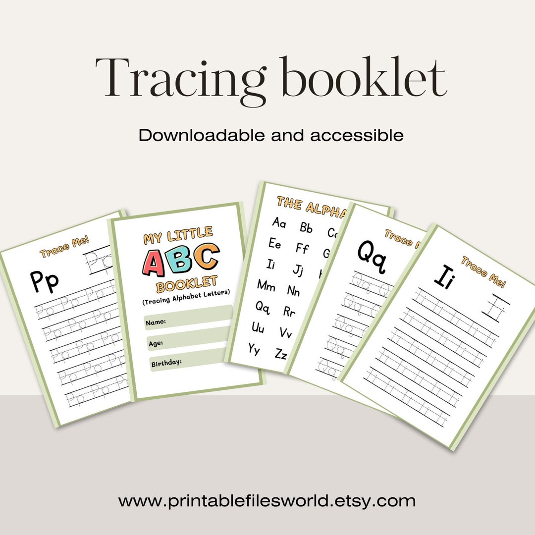 My Little ABC Booklet tracing Alphabet Letters Digital Kids Coloring ...