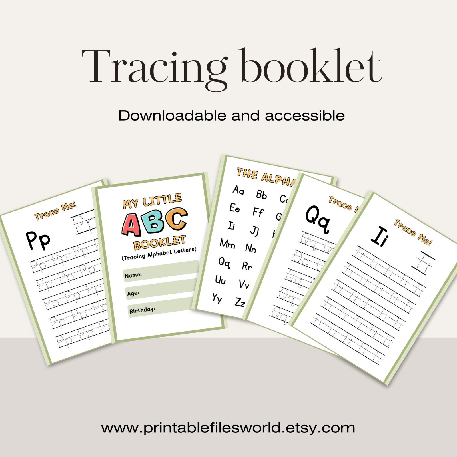 My Little ABC Booklet (tracing Alphabet Letters) - Digital Kids ...