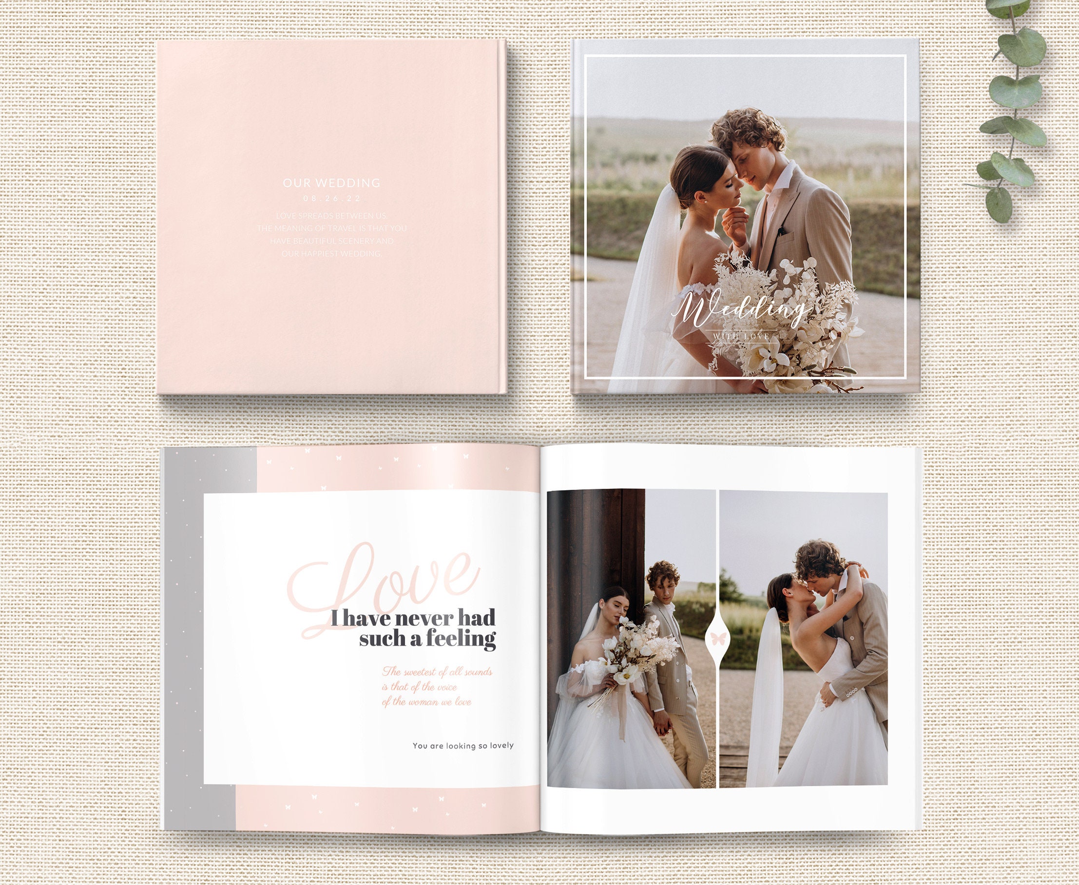 12x12 Pink Wedding Template, 8X8 Photoshop Template Light Pink Photo ...