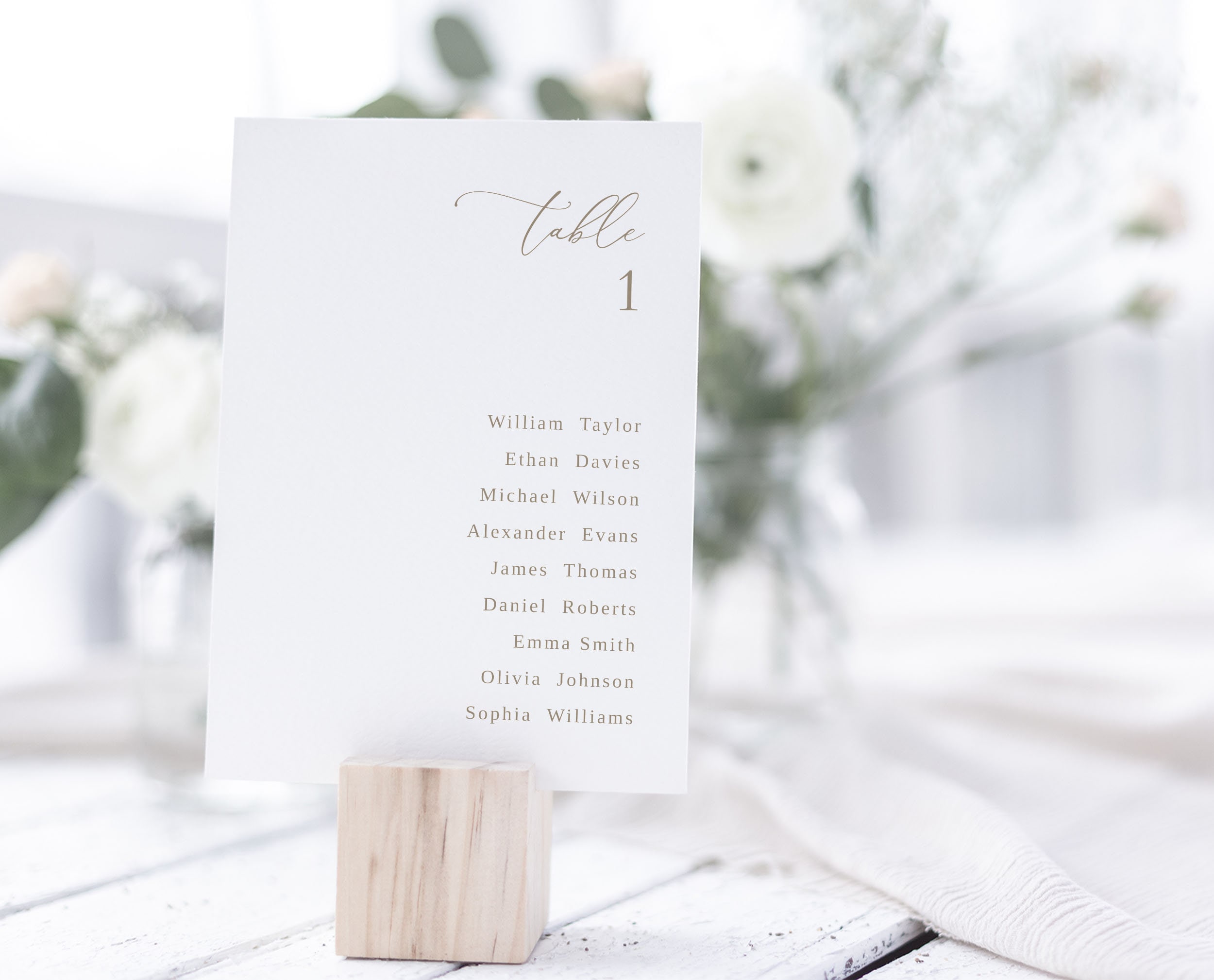 Monogram and Border Hanging Seat Cards, Wedding Seating Chart Cards ...