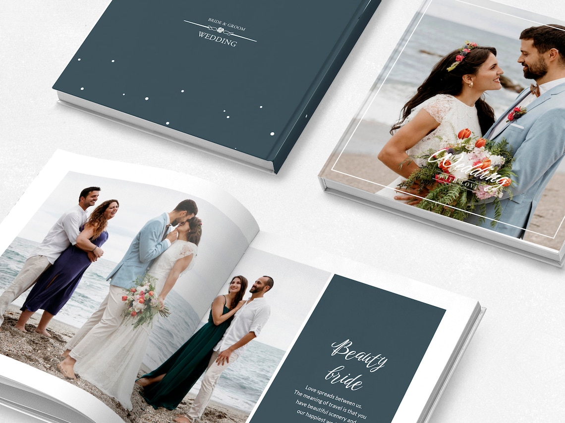 12x12 Simple Wedding Photo Album, Wedding Album Template, Wedding ...