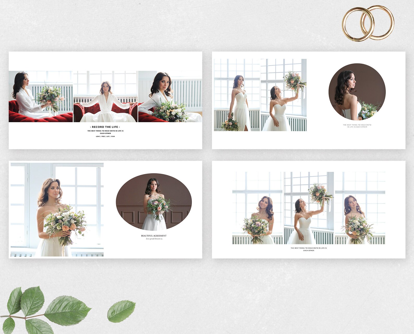 12x12 Wedding Photo Album Template for Photographer Collage - Etsy UK