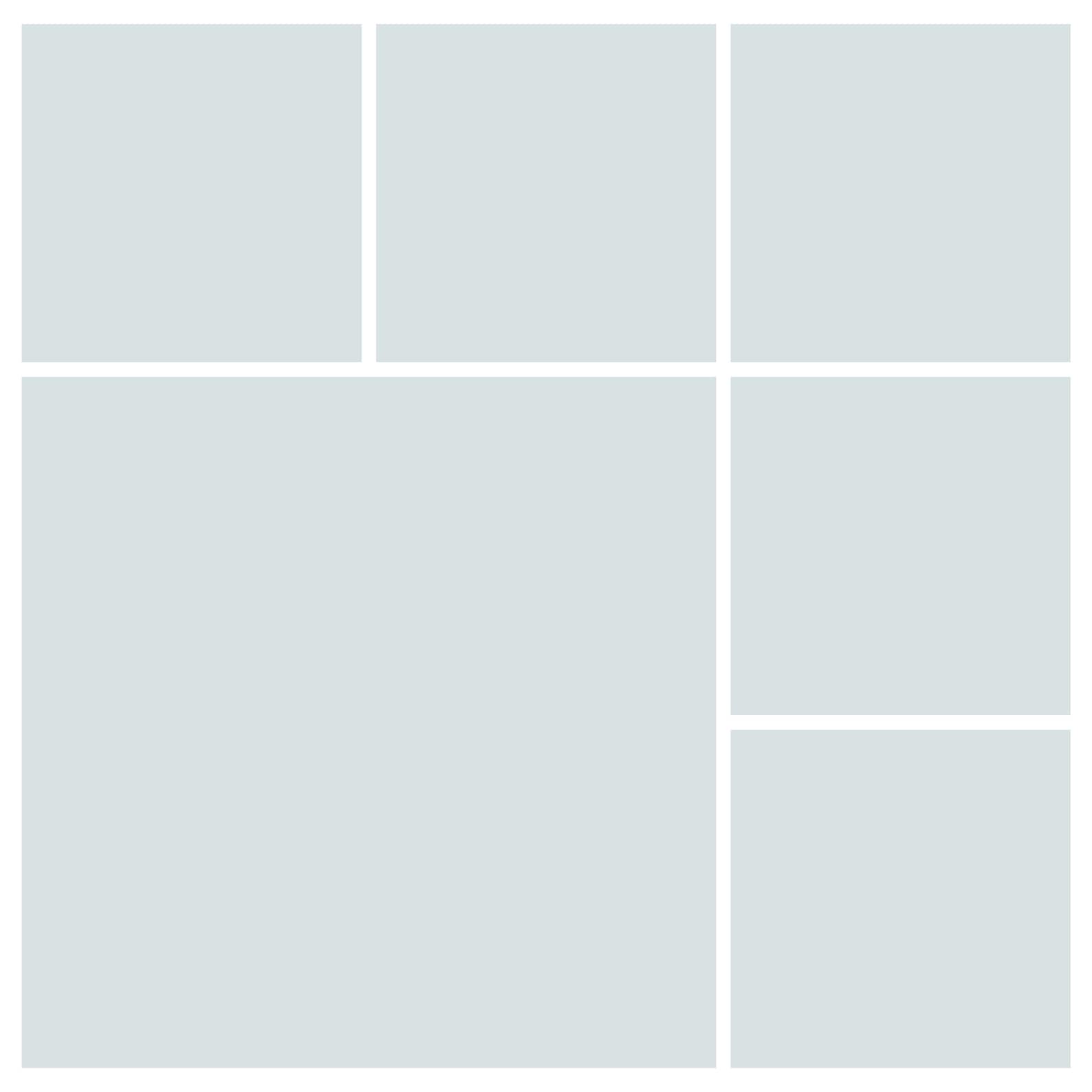 Square Collage Photoshop Templates Blog Board Template | Etsy