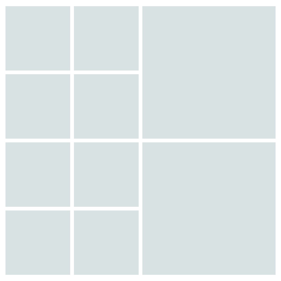 Square Collage Photoshop Templates Blog Board Template | Etsy