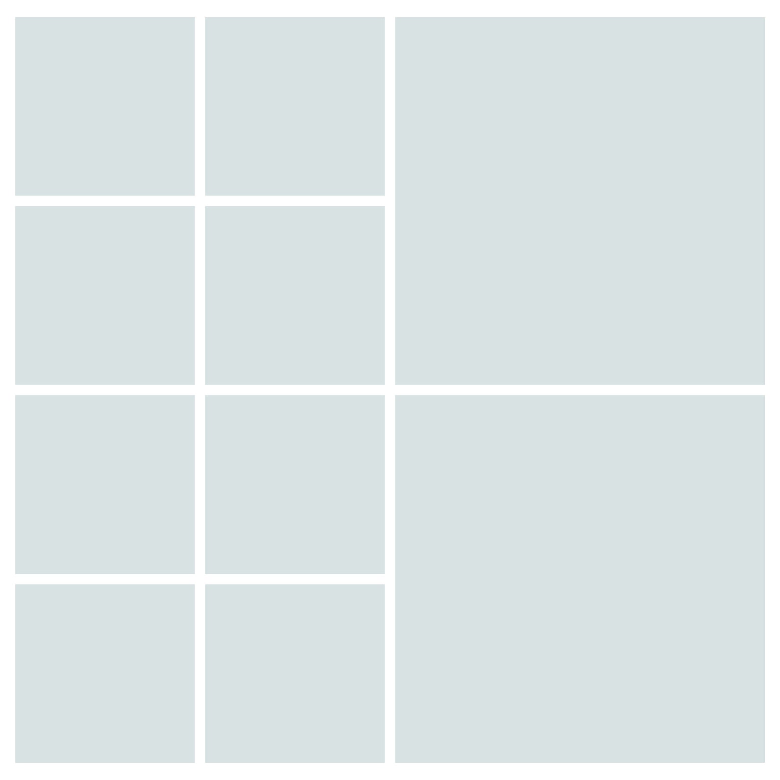 Square Collage Photoshop Templates Blog Board Template | Etsy