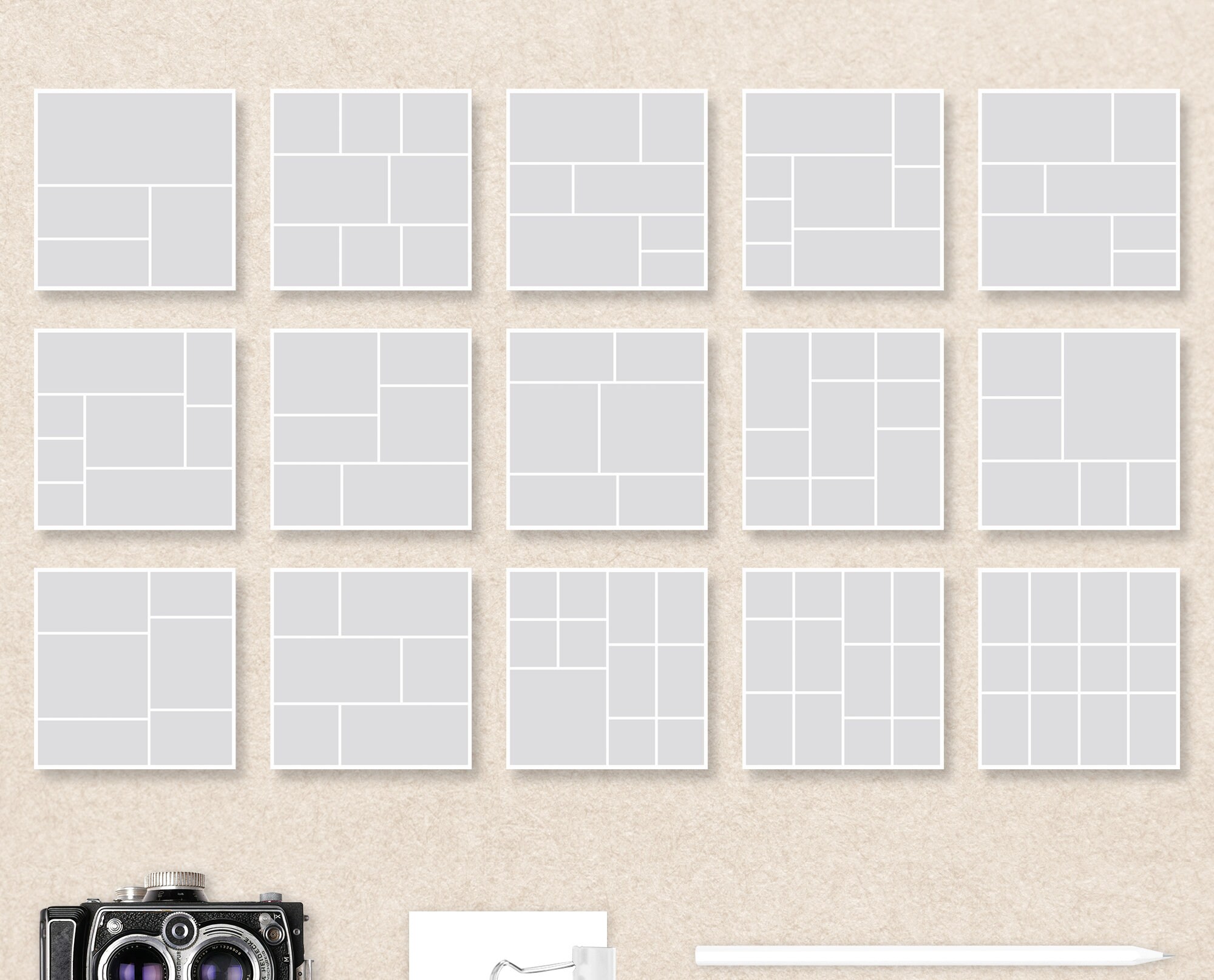 Storyboard Template,blog Board Template, Photo Story Board, Square ...