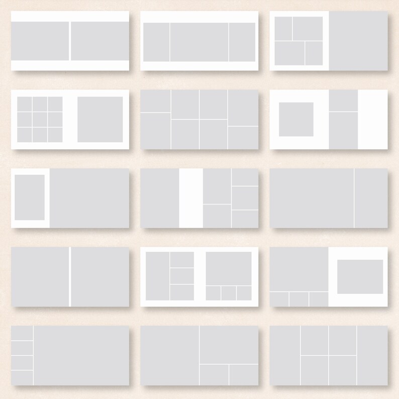 5x5 Photo Collage Template, Wedding Album Template, Photography ...