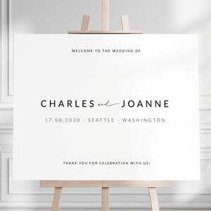Minimal Modern Wedding Welcome Sign Simaple Welcome Sign - Etsy