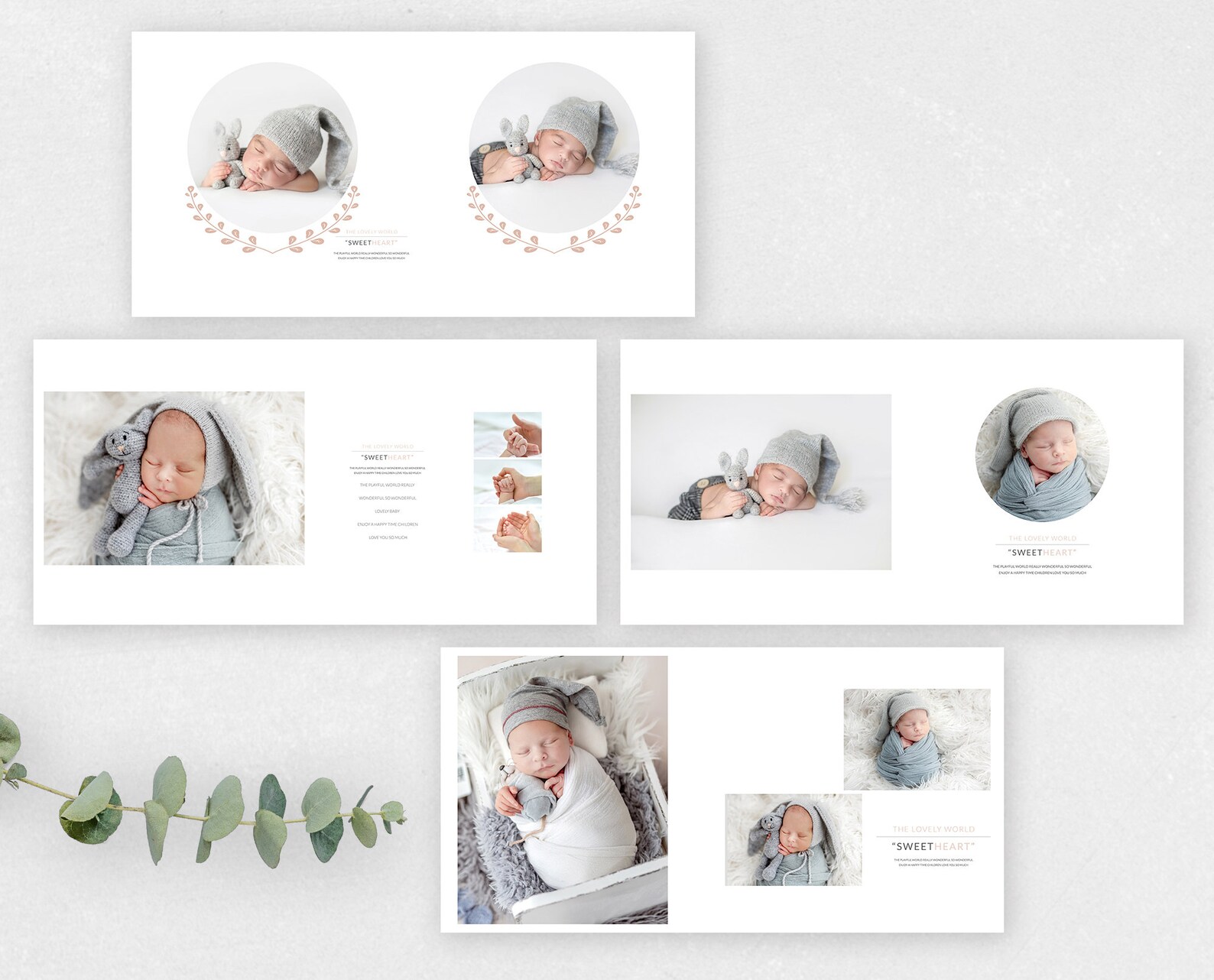 12x12 Photography Album Template for Photoshop Baby Album | Etsy