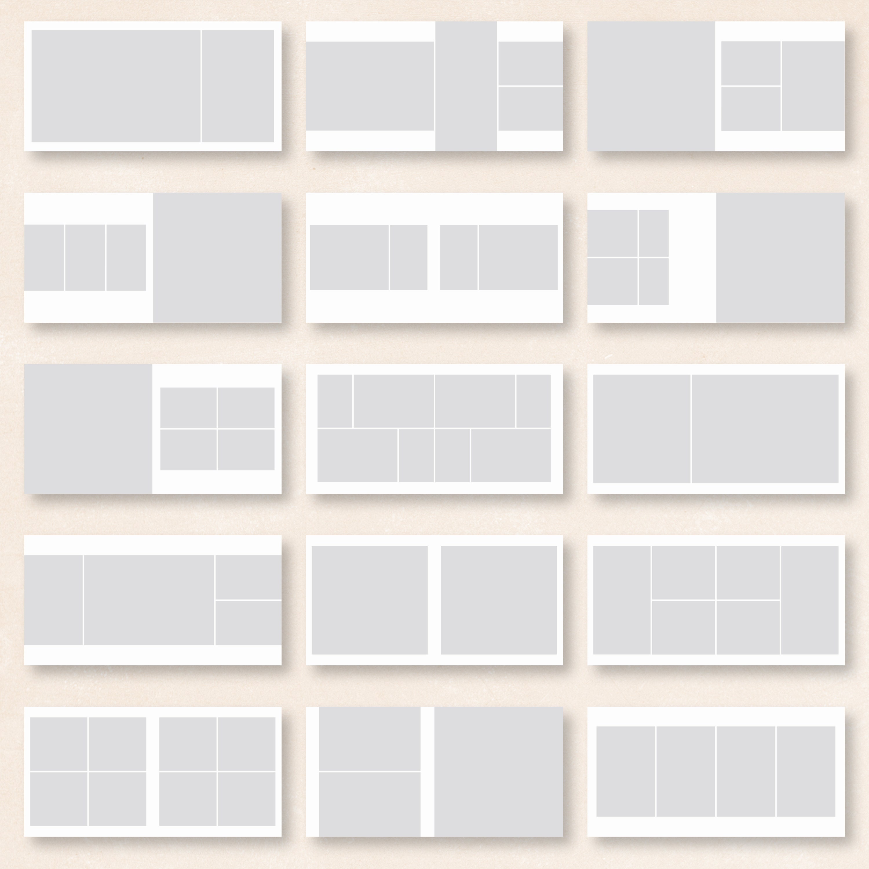 Wedding Album Template Photoshop Collage Template / - Etsy