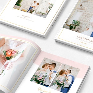 12x12 Pink Wedding Album Templates Wedding Photo Book | Etsy