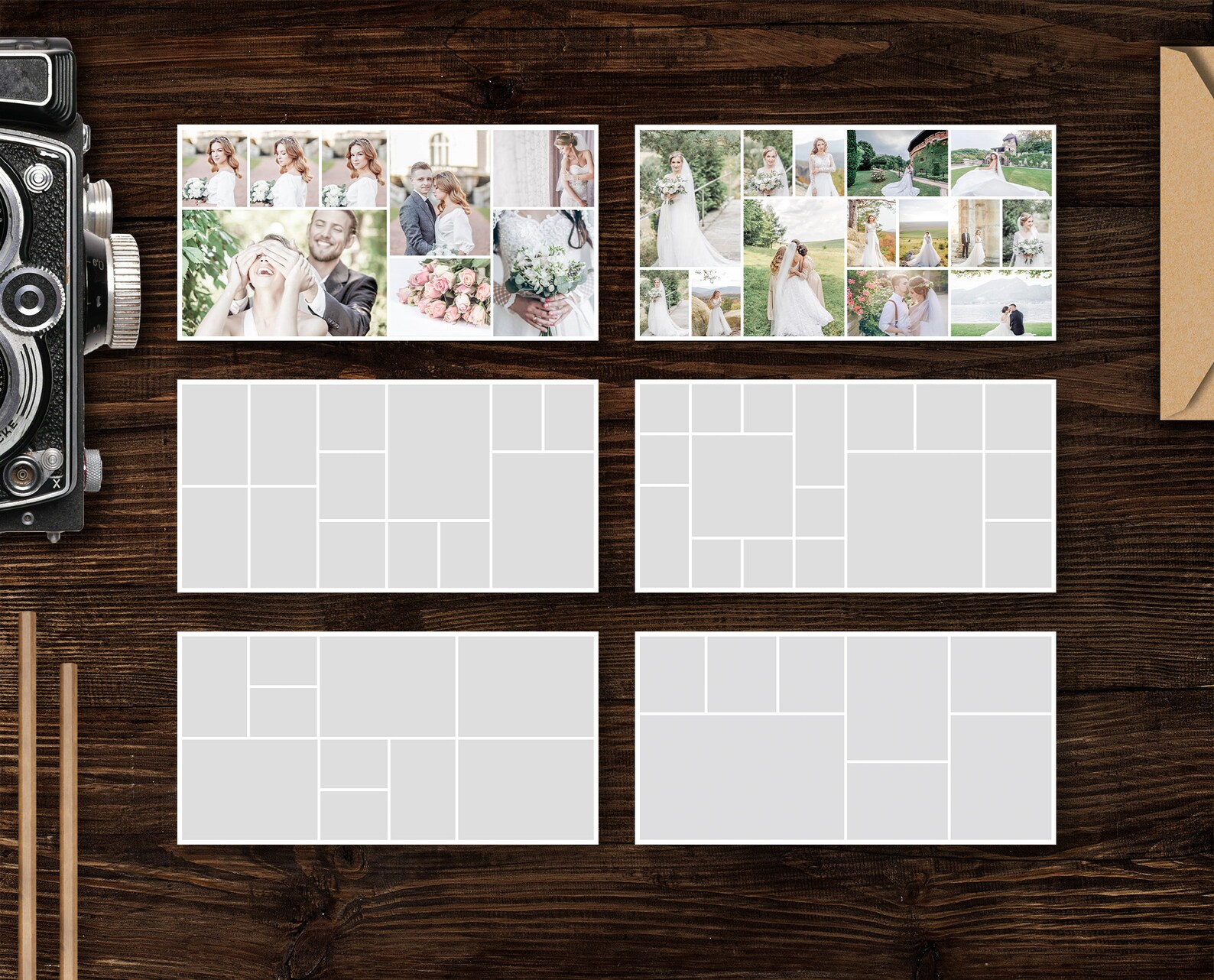 10x10 Photo Collage Template Wedding Album Template, Newborn Photo ...