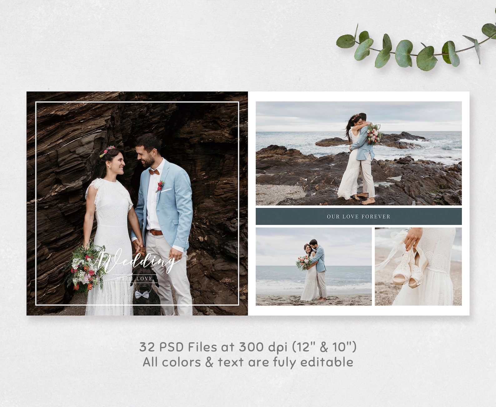 12x12 Simple Wedding Photo Album Wedding Album Template - Etsy