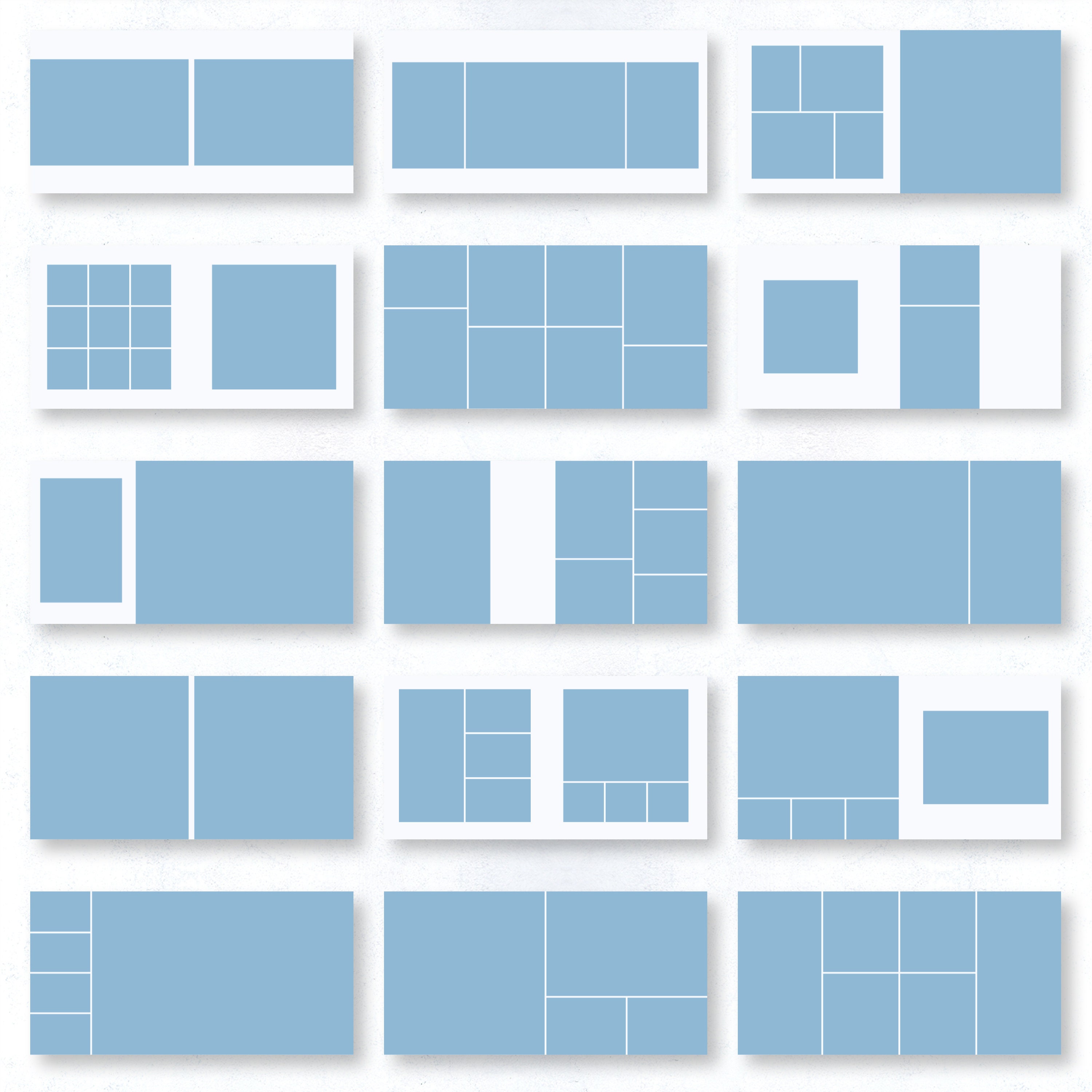 8x8 Photo Collage Template Wedding album template | Etsy