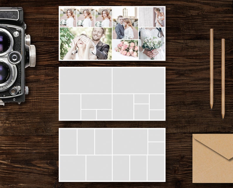 10x10 Photo Collage Template Wedding Album Template, Newborn Photo ...