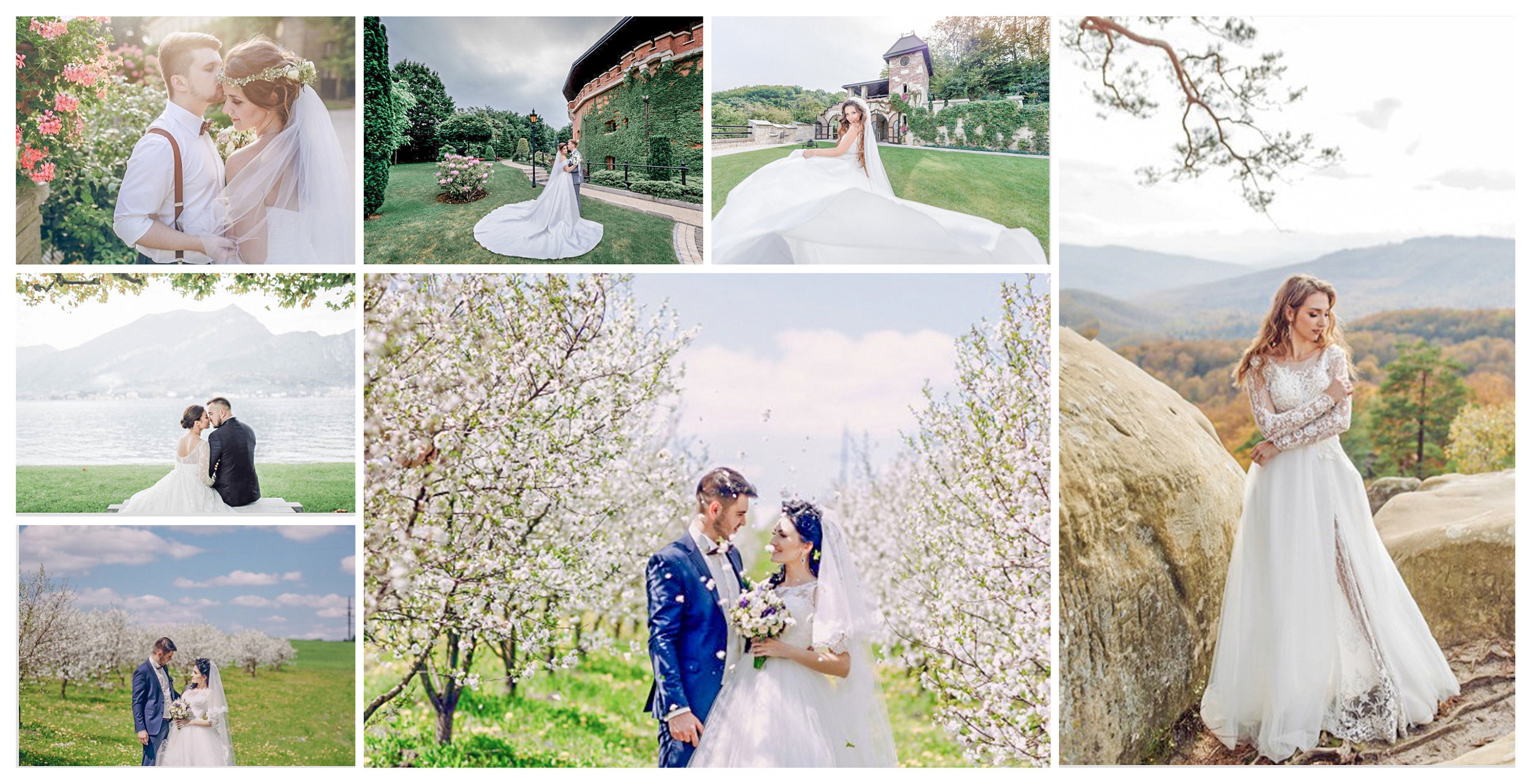 Wedding Photo Collage Album Template,album Photo Collages / Storyboard ...