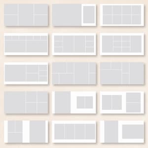 5x5 Photo Collage Template, Wedding Album Template, Photography ...