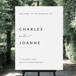 Minimal Modern Wedding Welcome Sign Simaple Welcome Sign - Etsy